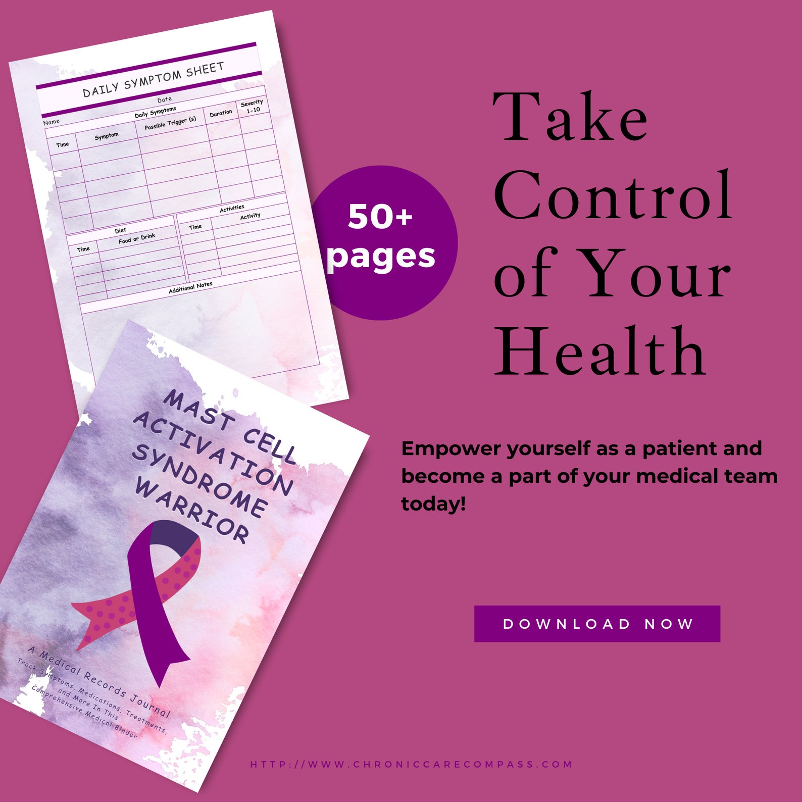 Mast Cell Activation Syndrome Medical Binder, Medical Journal, Track ...