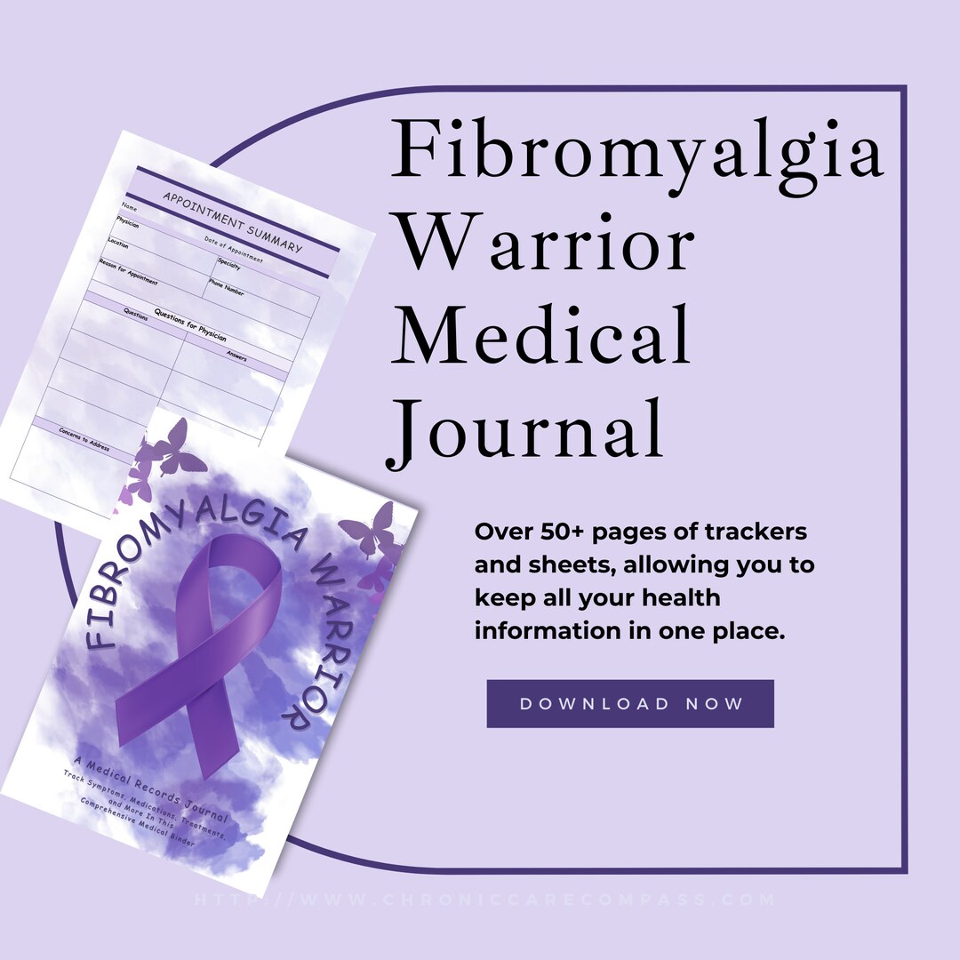 Fibromyalgia Warrior Medical Planner, Medical Binder, Medical Journal ...