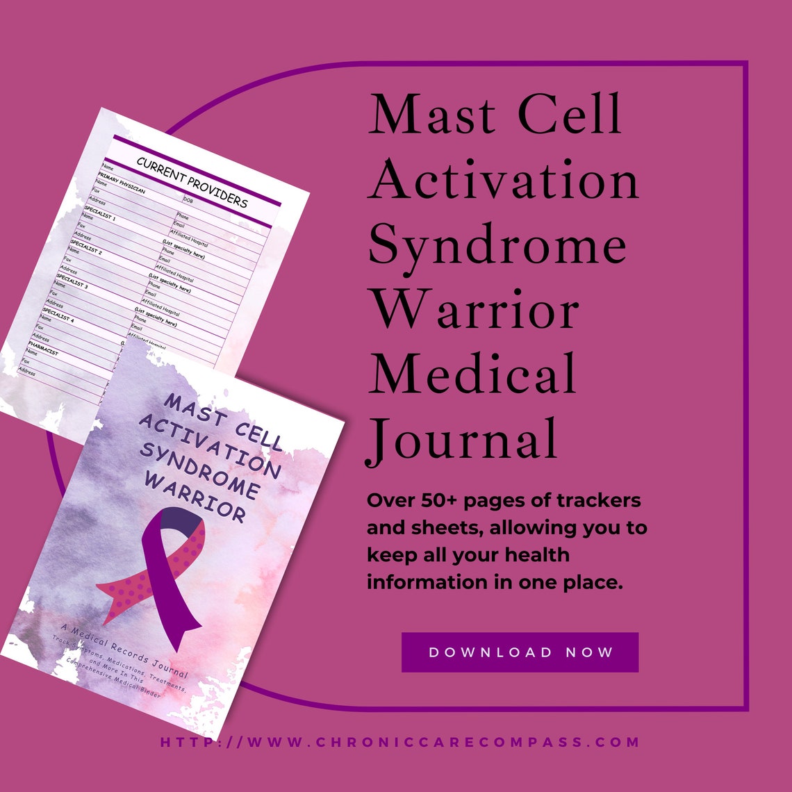 Mast Cell Activation Syndrome Medical Binder, Medical Journal, Track ...
