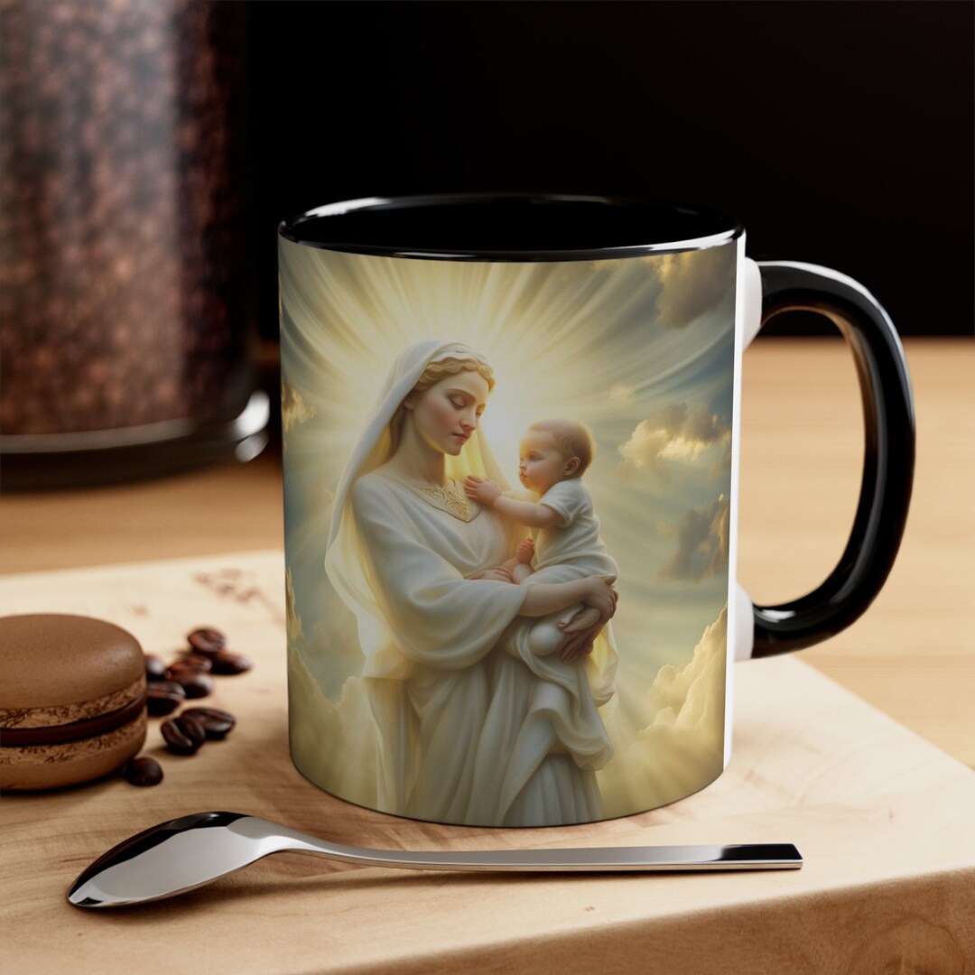 Holy Mother Coffee Mug, Holy Mother Mug, Virgin Mary Gift, Traditional ...