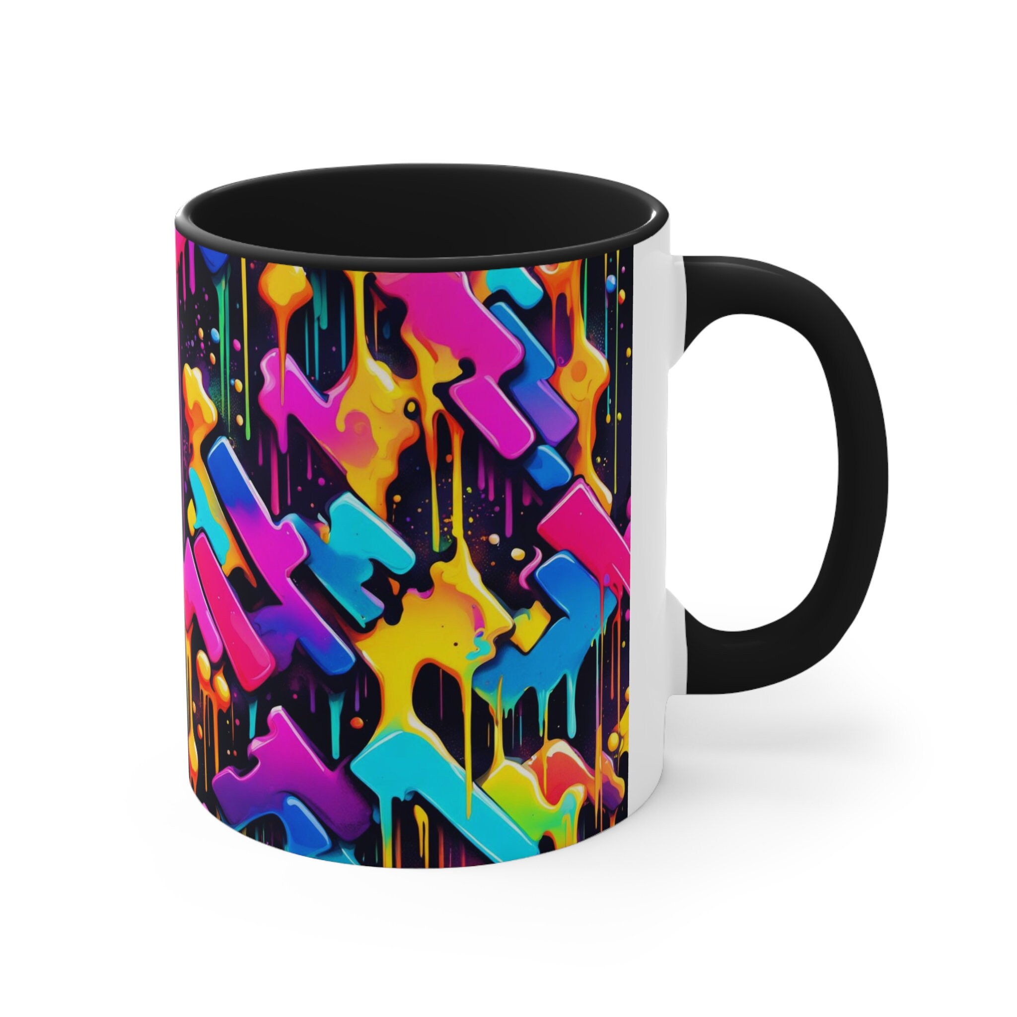 Neon Mug, Neon Coffee Mug, Neon Ceramic Mug, Bright Mug, Colorful ...