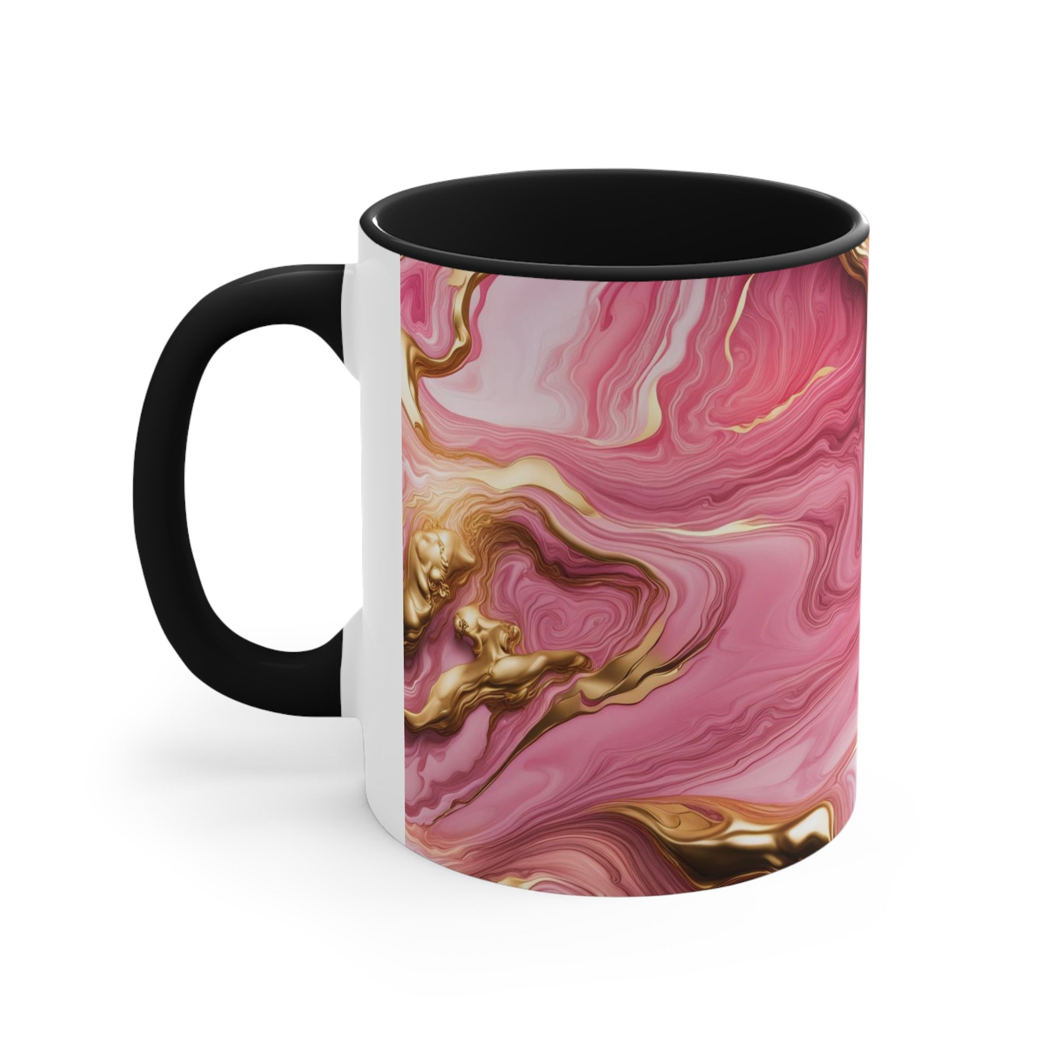 Pink Gold Marble Mug, Marble Effect Mug, Luxury Coffee Mug, Pink Gold ...