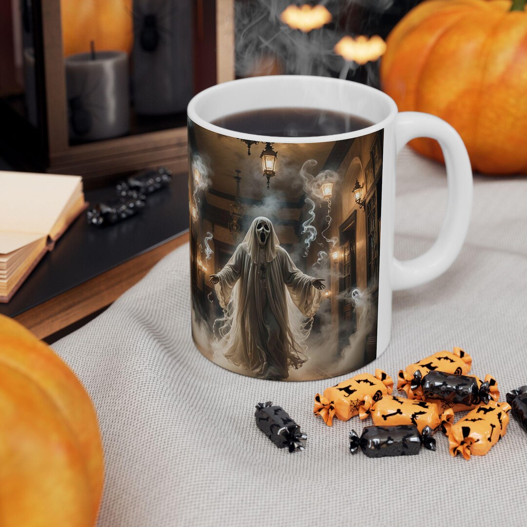 Spooky Ghost Mug Eerie Spooky Halloween Mugs, Halloween Gift, Spooky ...