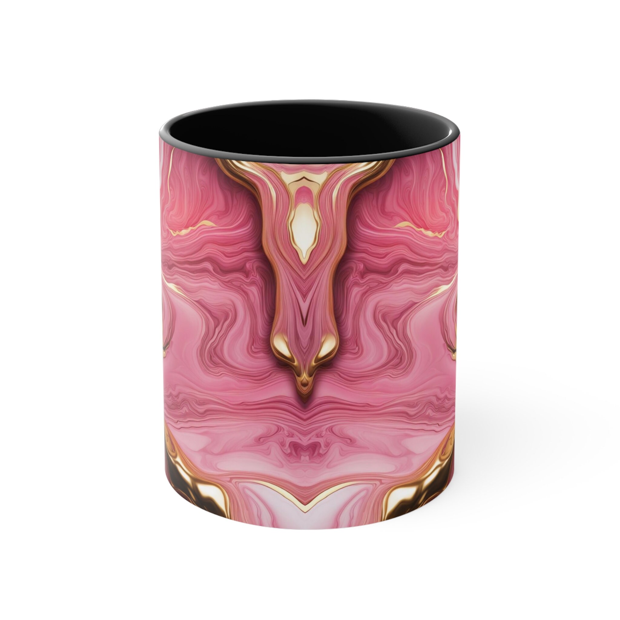 Pink Gold Marble Mug, Marble Effect Mug, Luxury Coffee Mug, Pink Gold ...