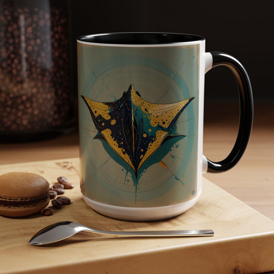 Manta Ray Coffee Mug Vibrant Pop Art Coffee Mug, Manta Ray Gifts, Sting ...