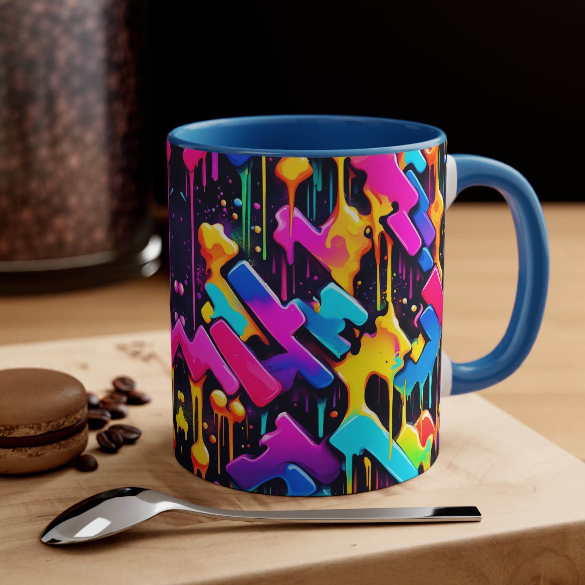 Neon Mug, Neon Coffee Mug, Neon Ceramic Mug, Bright Mug, Colorful ...