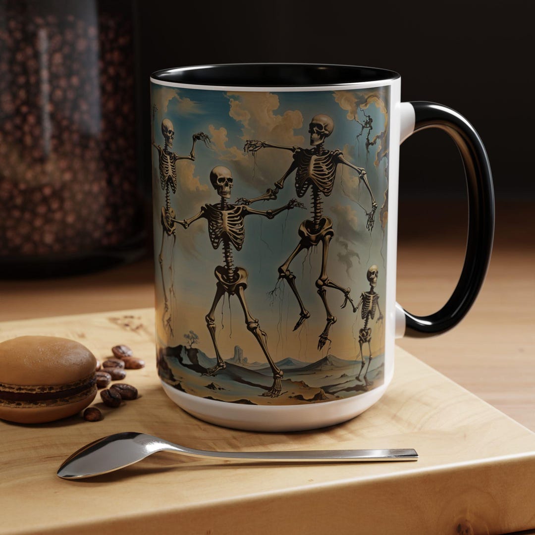 Dancing Skeletons Mug Fun Spooky Season Mug, Skeleton Mugs, Halloween ...