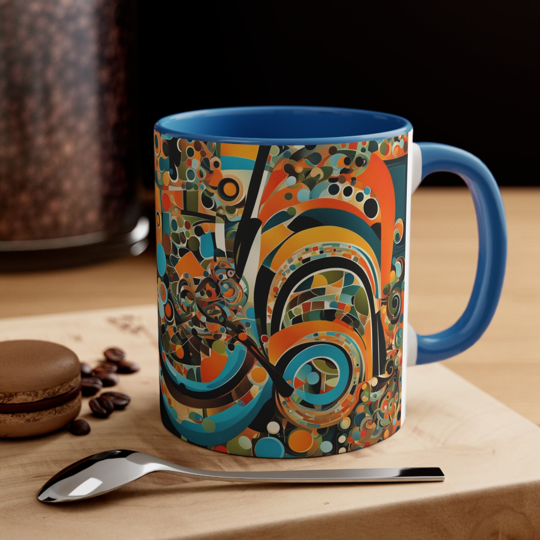 Abstract Coffee Mug, Patterned Coffee Mug, Abstract Gift for Artist ...