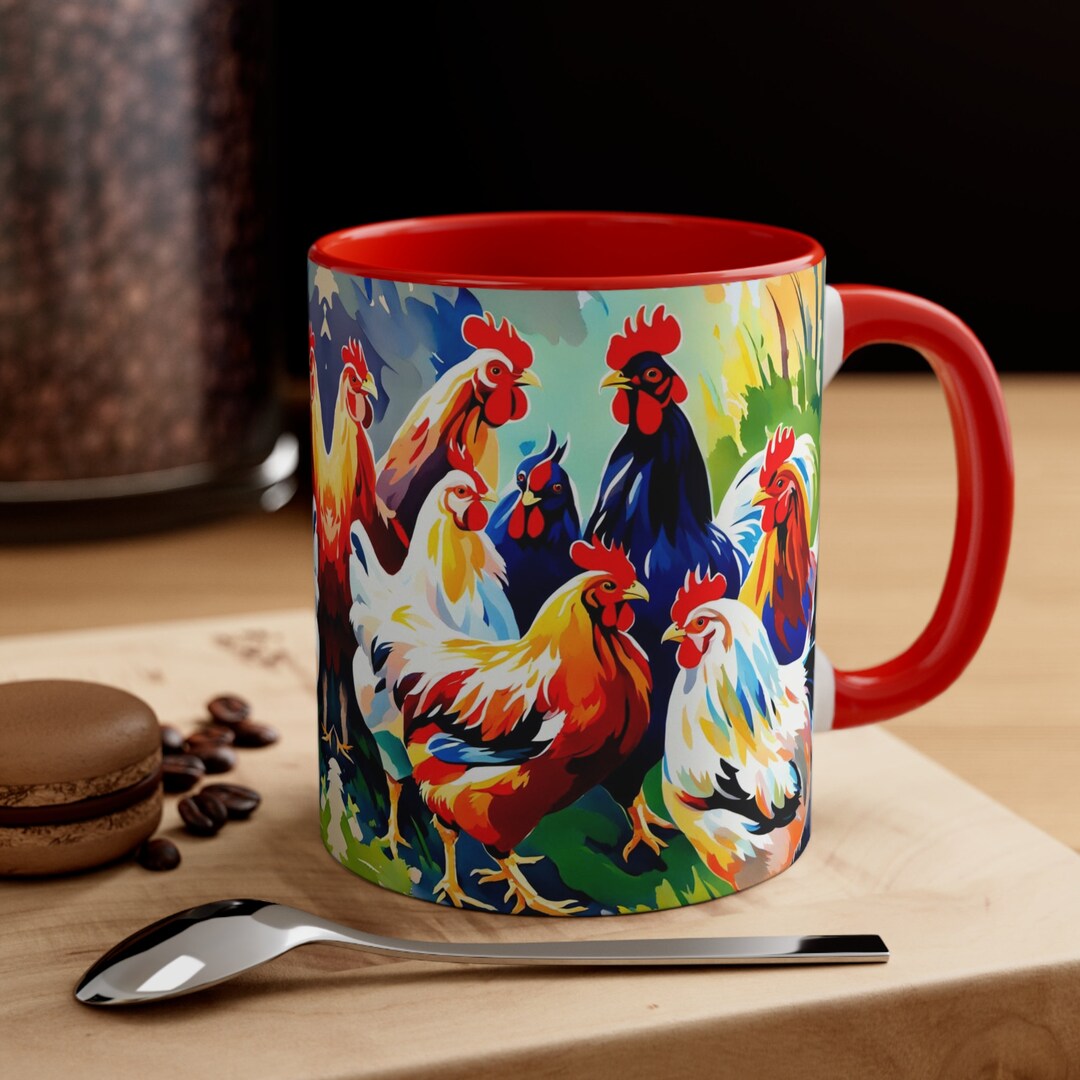 Chicken Mug, Chicken Coffee Mug, Chicken Coffee Cup, Ceramic Chicken ...