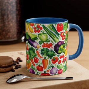 Vegetarian Coffee Mug, Vegetarian Mug, Vegetable Mugs, Veggie Mug ...