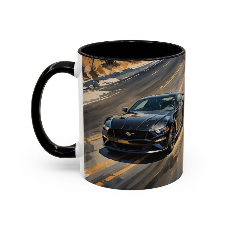 Black Ford Mustang GT Mug - Iconic Mustang Mug, Mustang Gift, Mustang ...