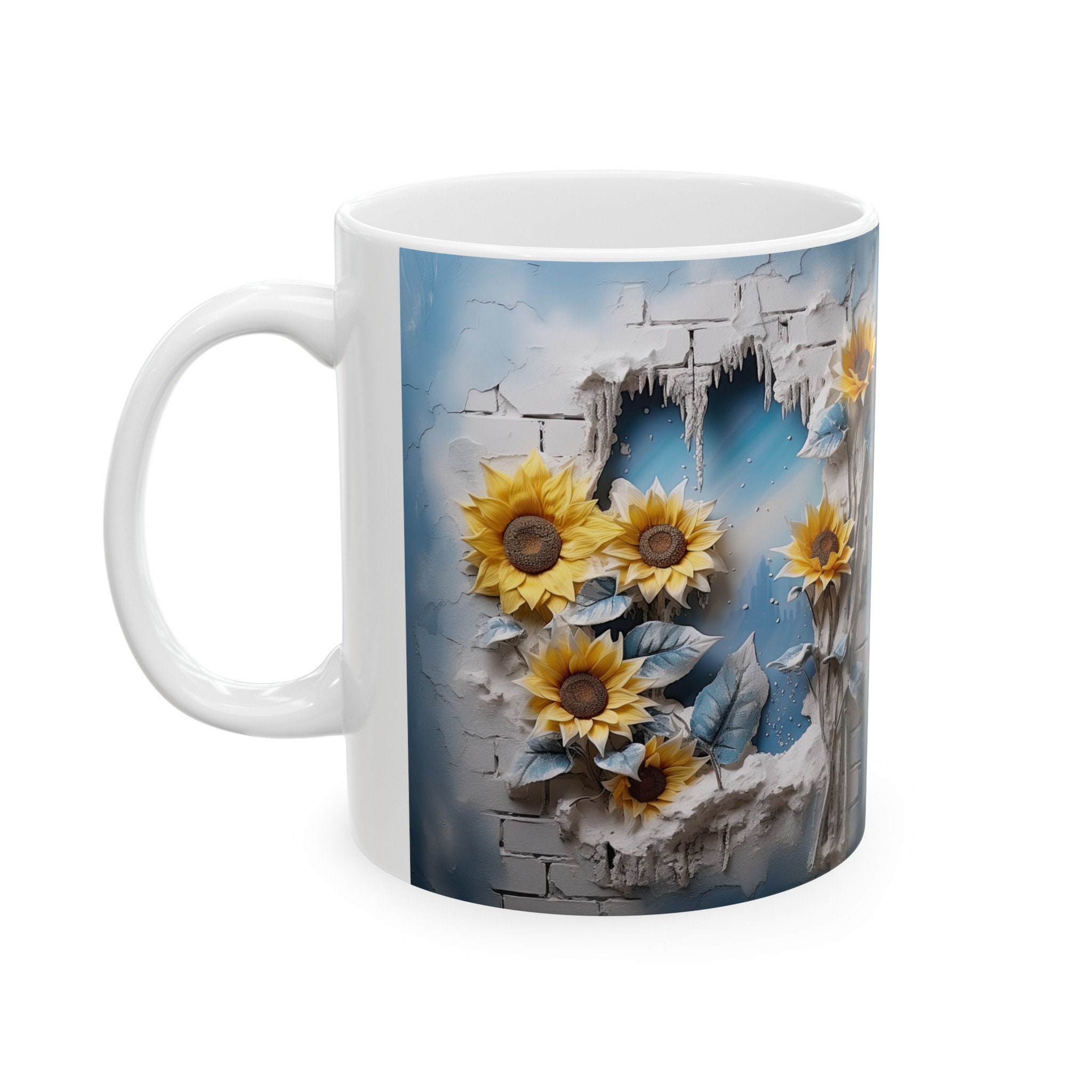 Sunflower Mug, Sunflower Coffee Cup, Sunflower Ceramic Mug, Sunflower ...