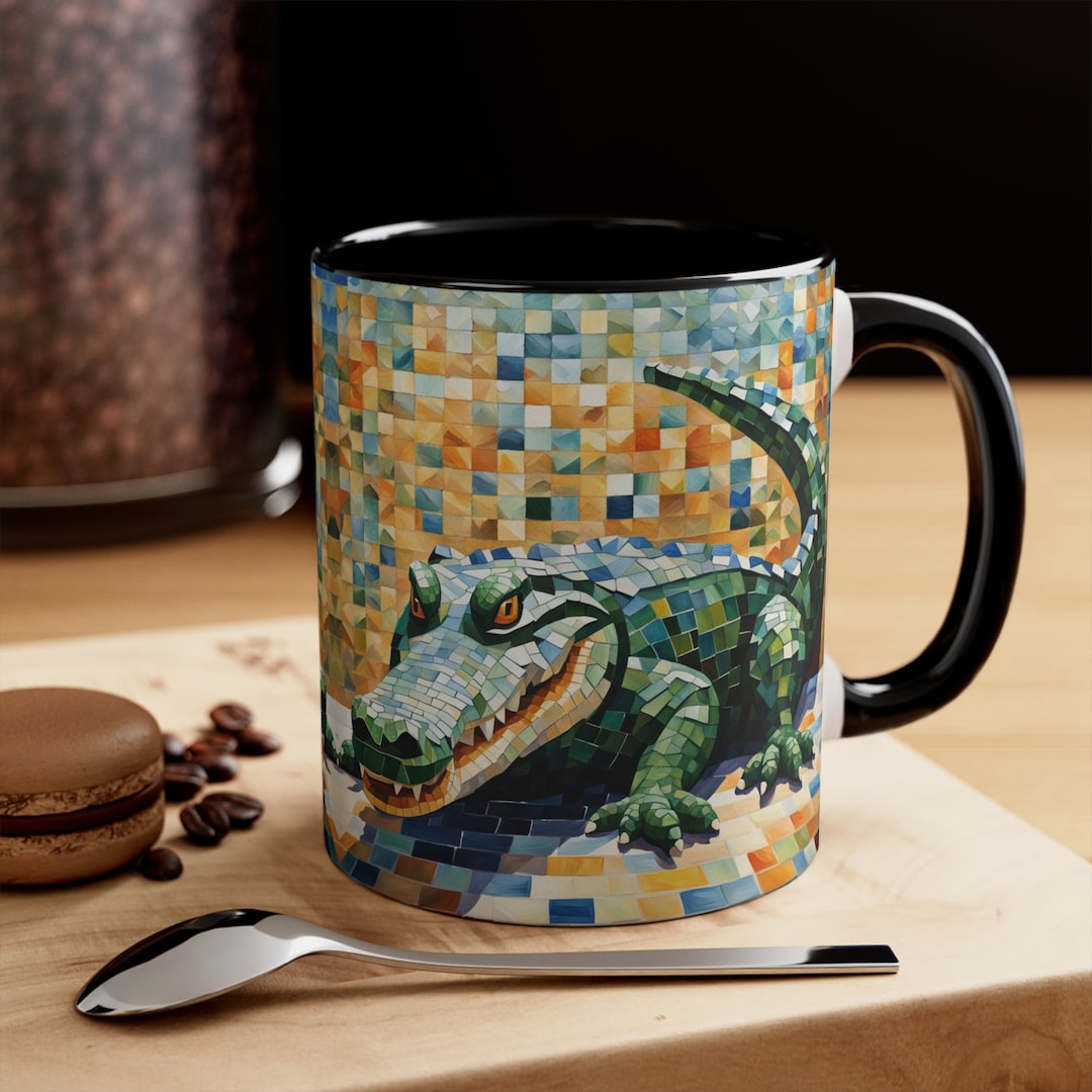 Alligator Art Coffee Mug, Reptile Gift, Animal Mug, Gator Mug ...