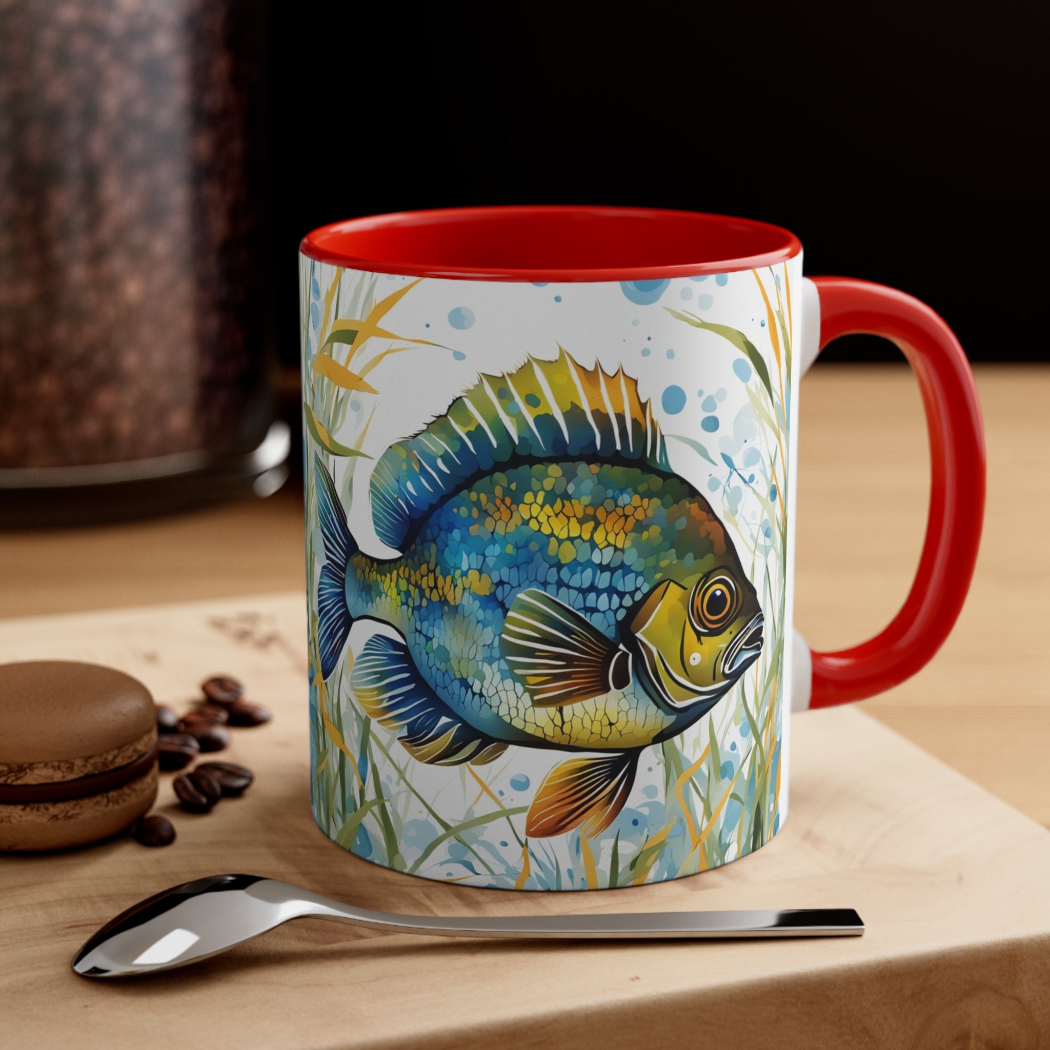 Watercolor Bluegill Fish Coffee Mug, Bluegill Mug, Fisherman Gifts for ...