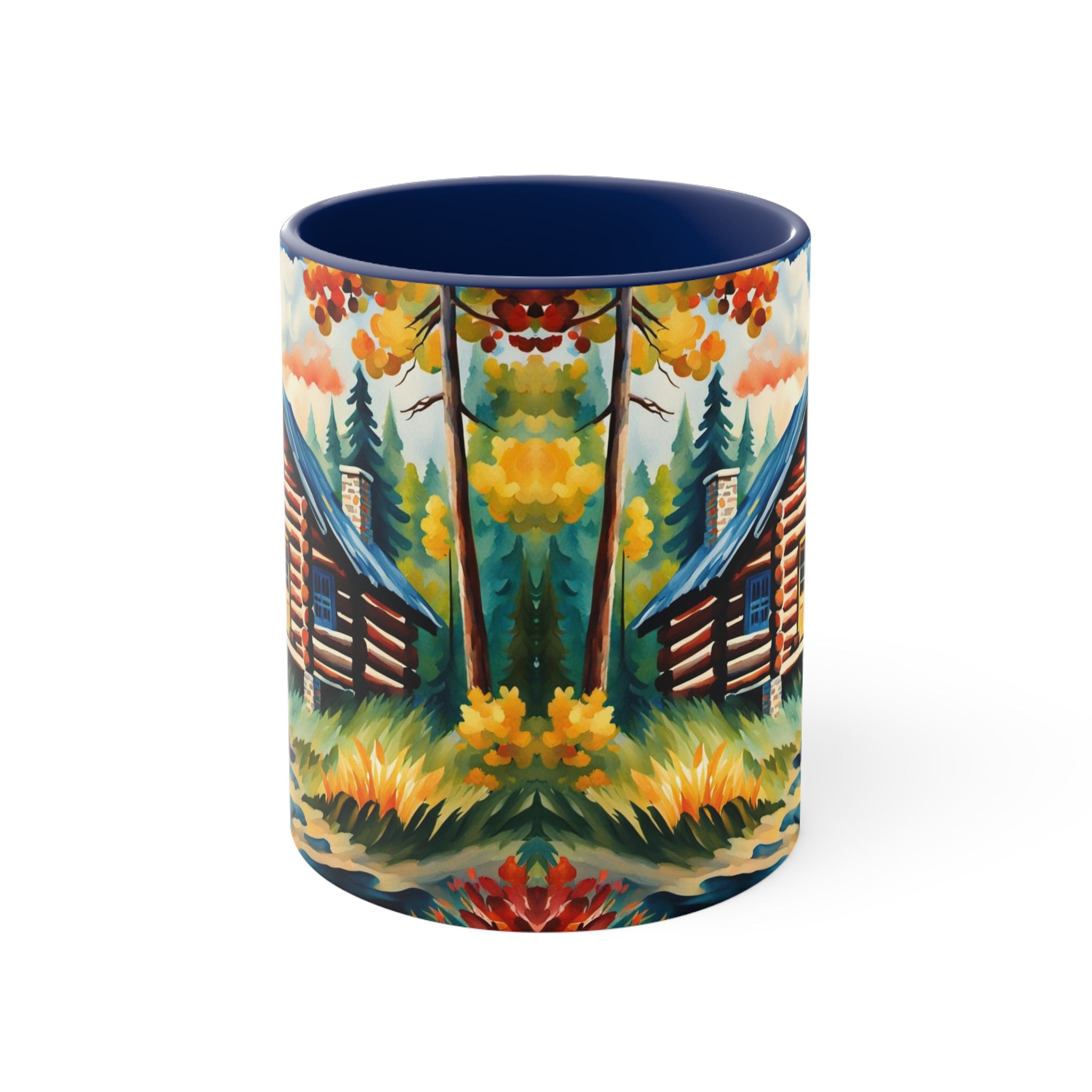 Painted Cabin Coffee Mug, Cabin Coffee Mug, Beautiful Coffee Mug ...