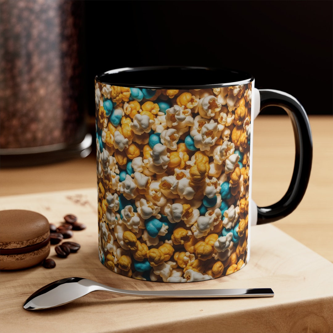 Caramel Popcorn Mug, Caramel Popcorn Coffee Mug, Popcorn Gift, Film ...