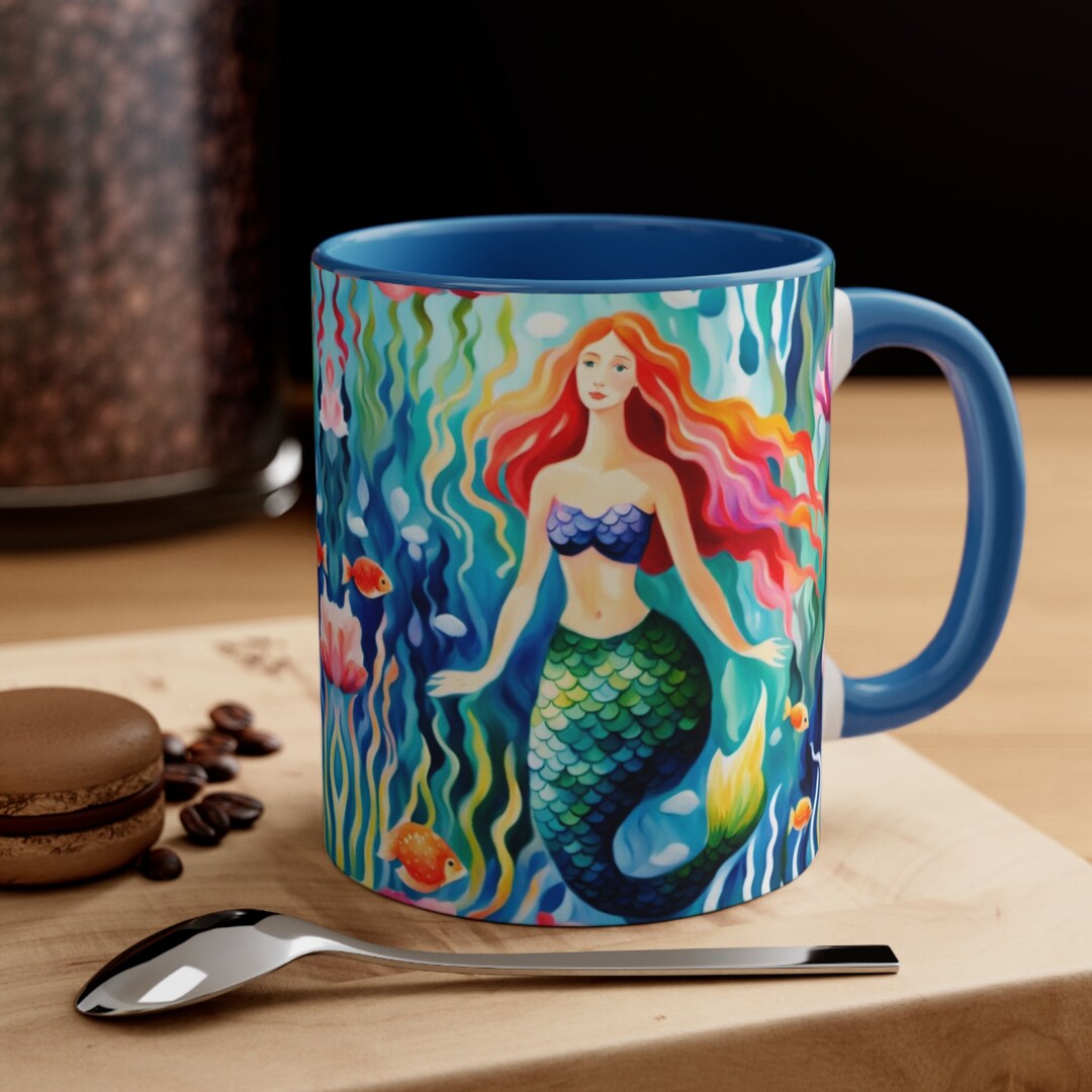 Mermaid Mug, Mermaid Coffee Mug, Mermaid Coffee Cup, Mermaid Tail Mug ...