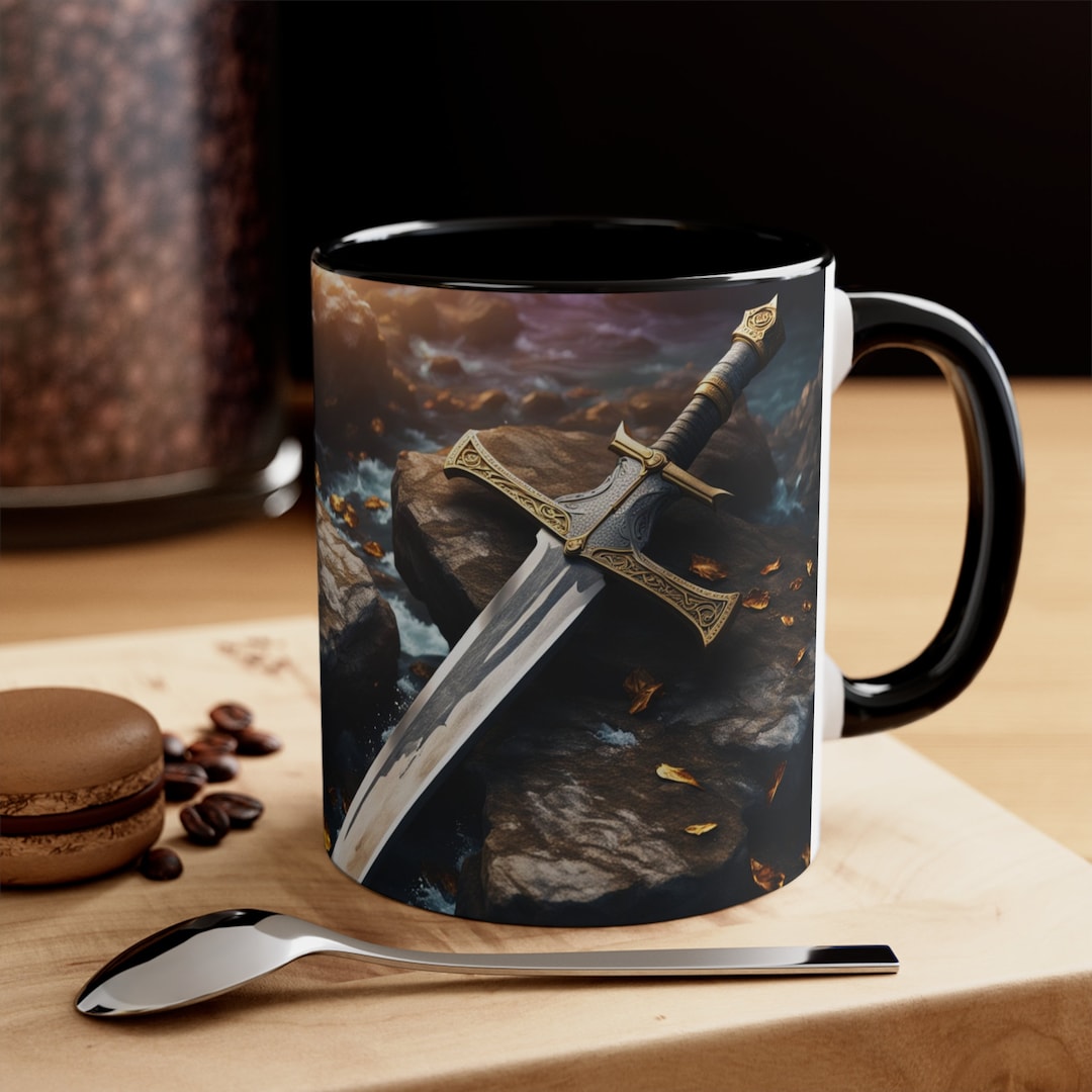 Sword Coffee Mug, Knight Coffee Mug, Fantasy Coffee Mug, Knight Gift ...