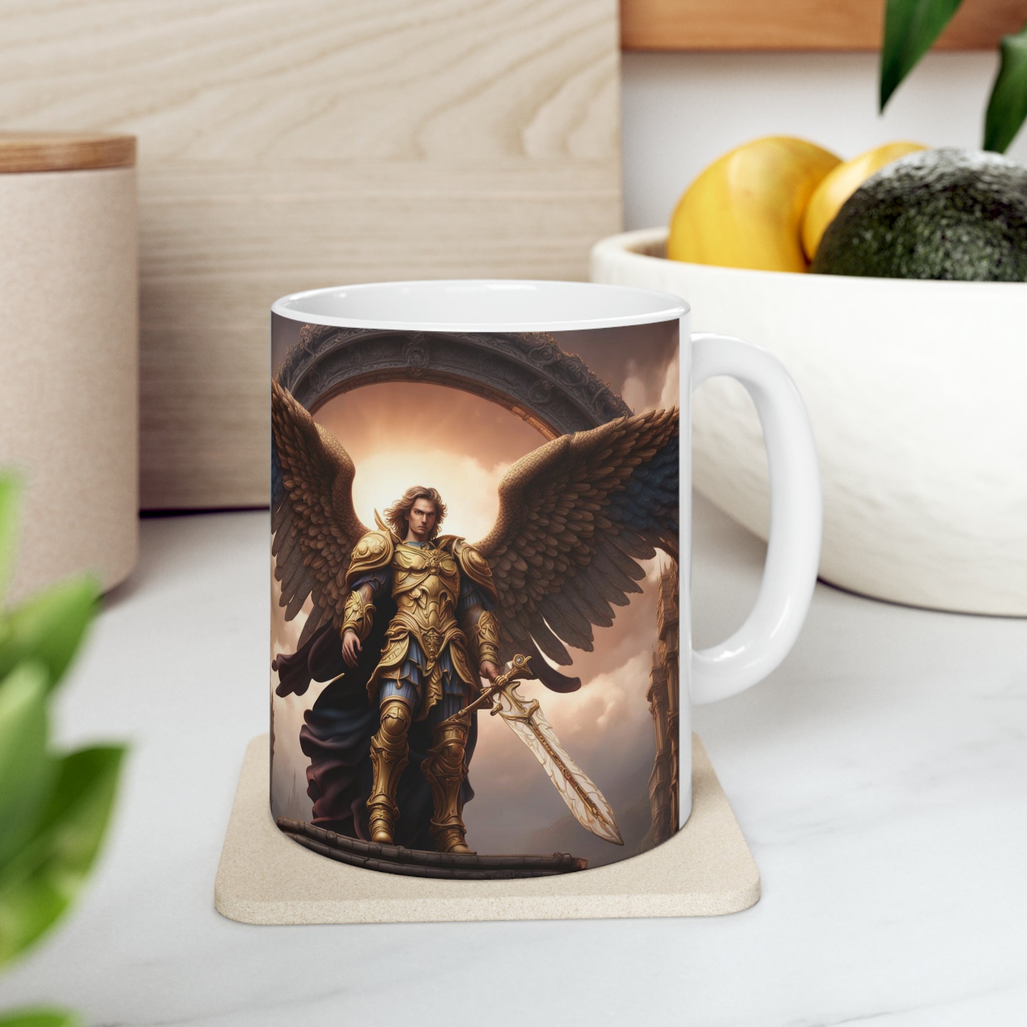 Saint Michael Mug, Saint Michael the Arch Angel Mug, Arch Angel Mug ...