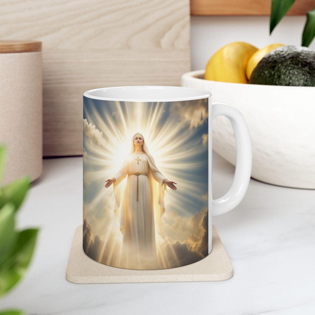 Catholic Art Mug, Our Lady Coffee Mug, Catholic Coffee Mug, Traditional ...