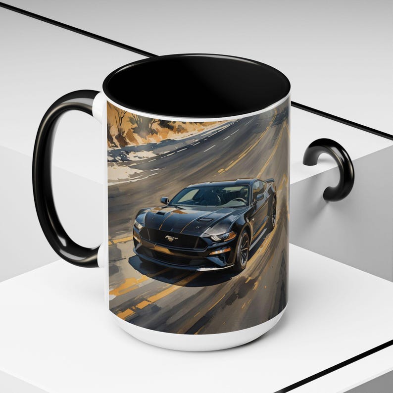 Black Ford Mustang GT Mug - Iconic Mustang Mug, Mustang Gift, Mustang ...