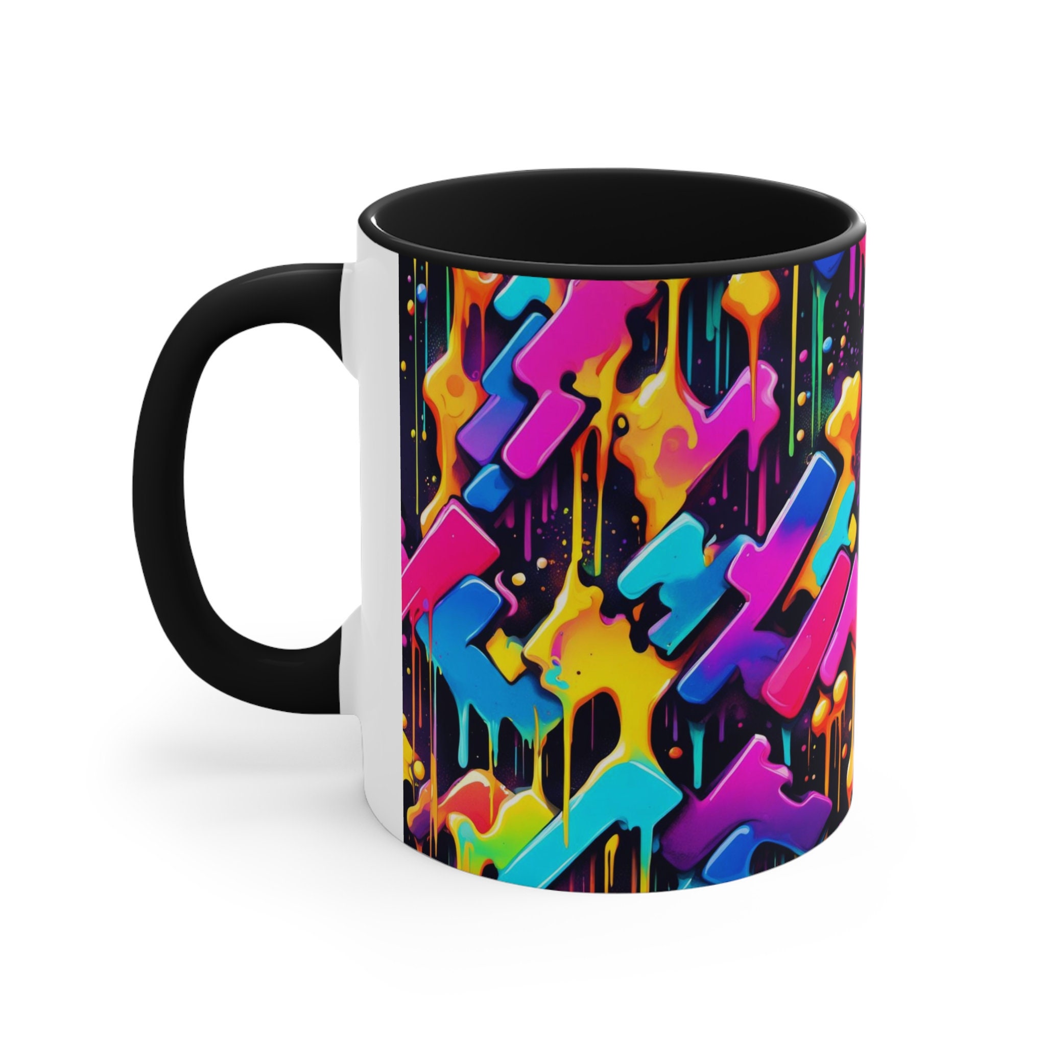 Neon Mug, Neon Coffee Mug, Neon Ceramic Mug, Bright Mug, Colorful ...