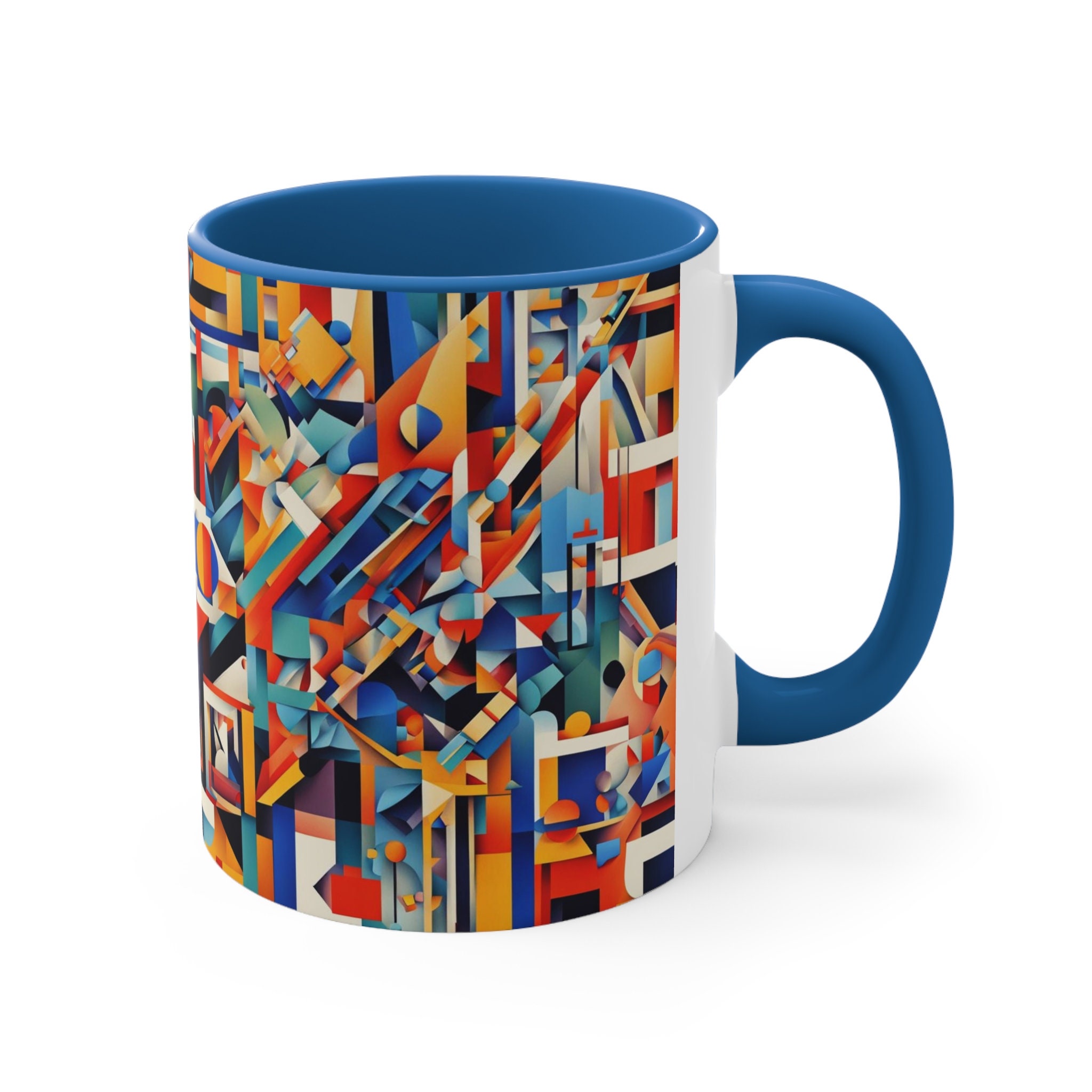 Abstract Cubist Coffee Mug, Cubist Mug, Contemporary Mugs, Mid-century ...
