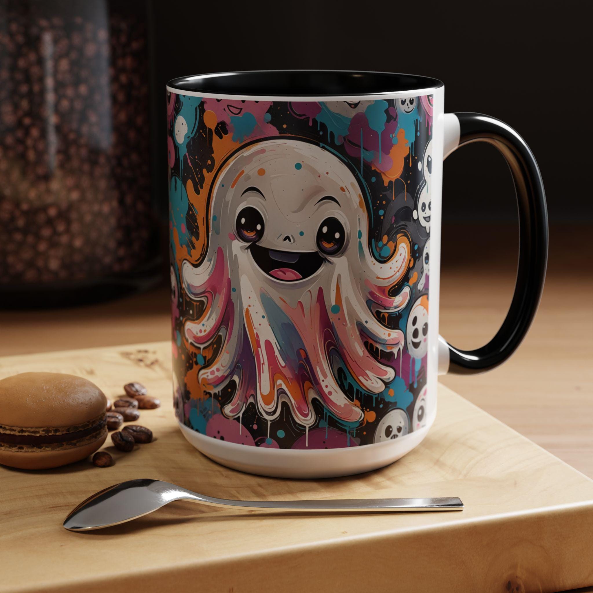 Friendly Ghost Mug Adorable Cartoon Ghost Mugs, Halloween Gift ...