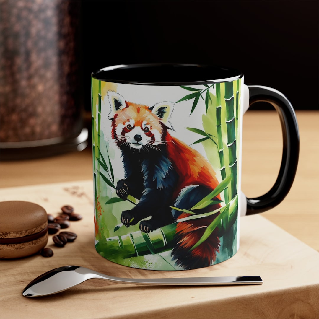 Red Panda Coffee Mug, Red Panda Cup, Red Panda Mug, Bamboo Coffee Mug ...