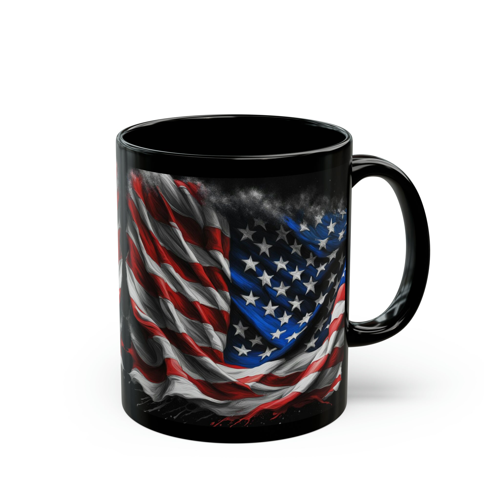 Black American Flag Coffee Mug, American Flag Mug, American Flag Coffee ...