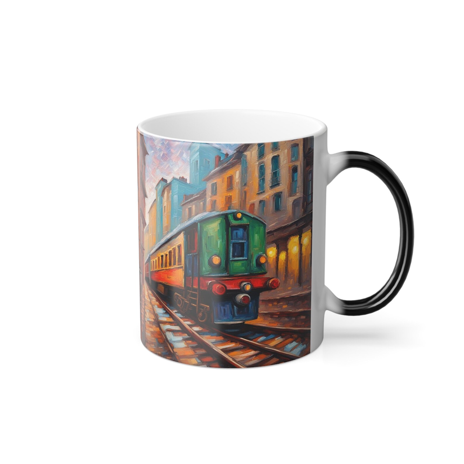 Train Mug, Train Coffee Mug, Color Changing Mug, Impressionist Train ...