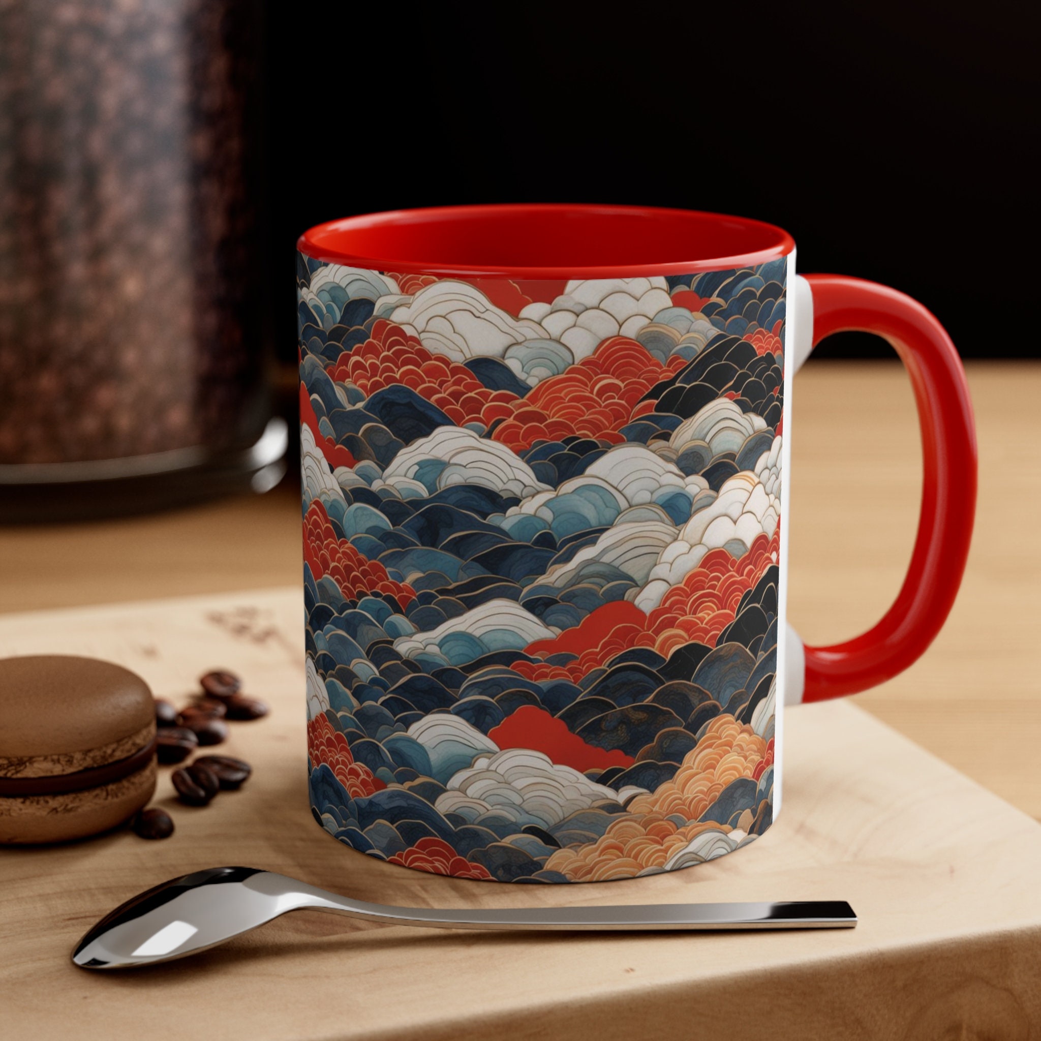 Ukiyo-e Style, Japanese Mug, Wave Coffee Mug, Japanese Ceramic Mug ...