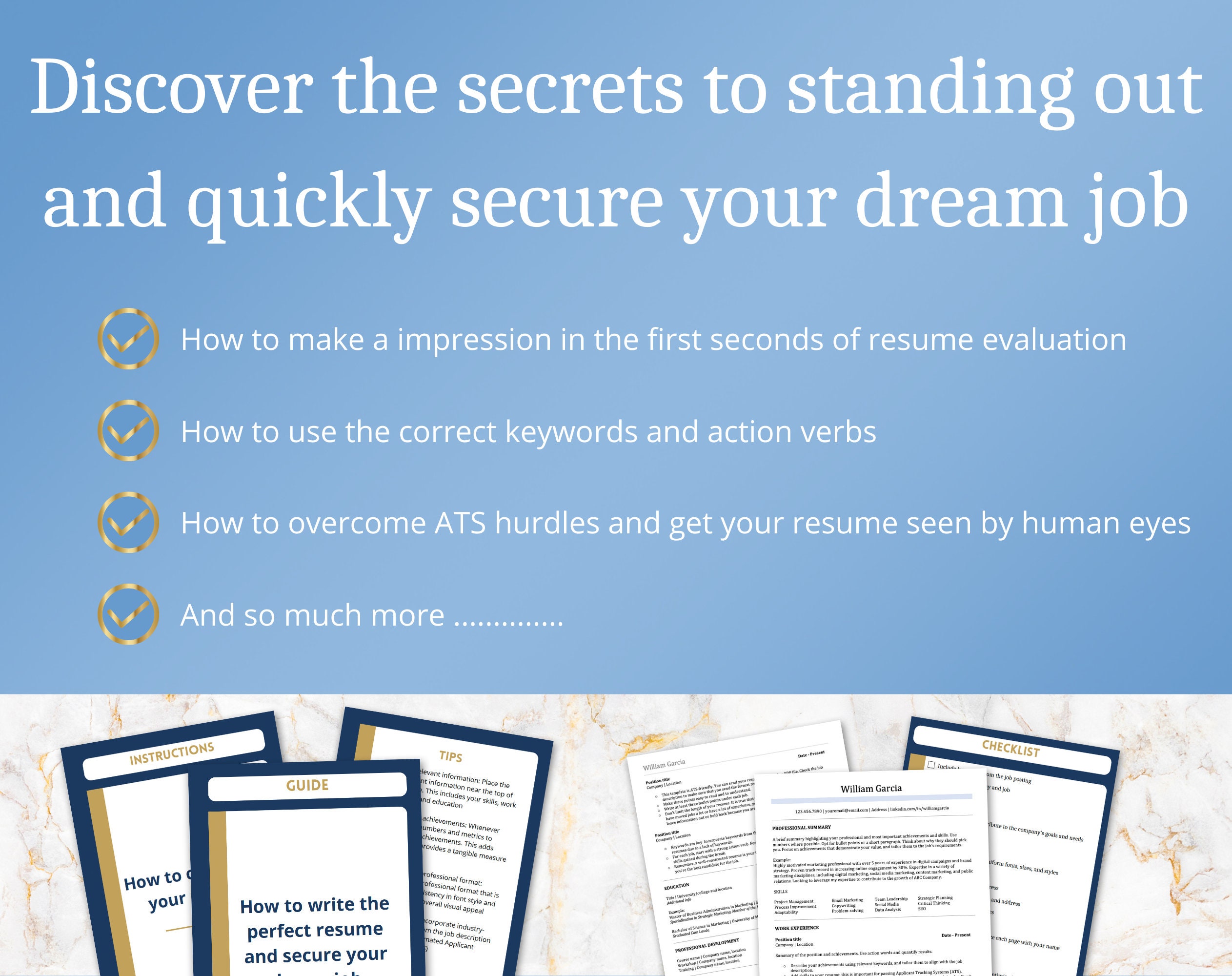 ATS Friendly Resume Template for Google Docs, Word and Pages Resume ...