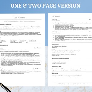 ATS Friendly Resume Template for Word, Pages, Google Docs, One Column ...