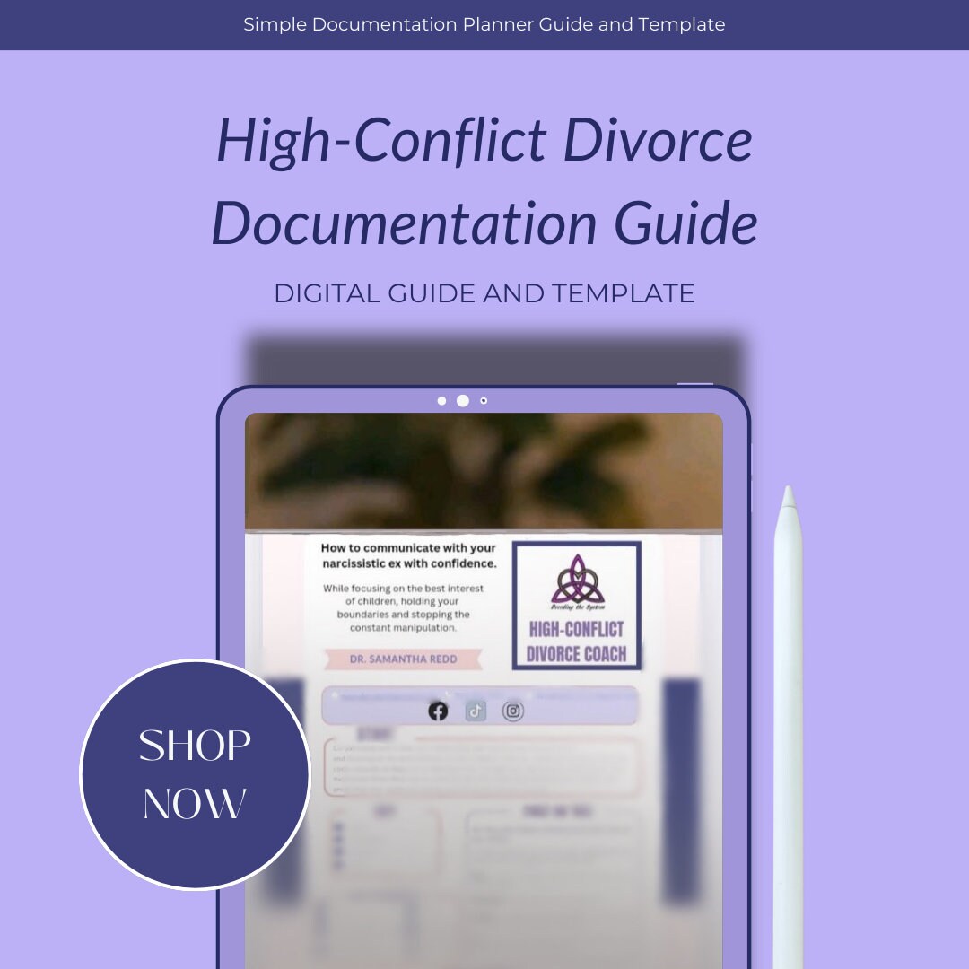 Co-parenting Pdf: Divorce Documentation Guide for Parents in High-conflict Situations ...