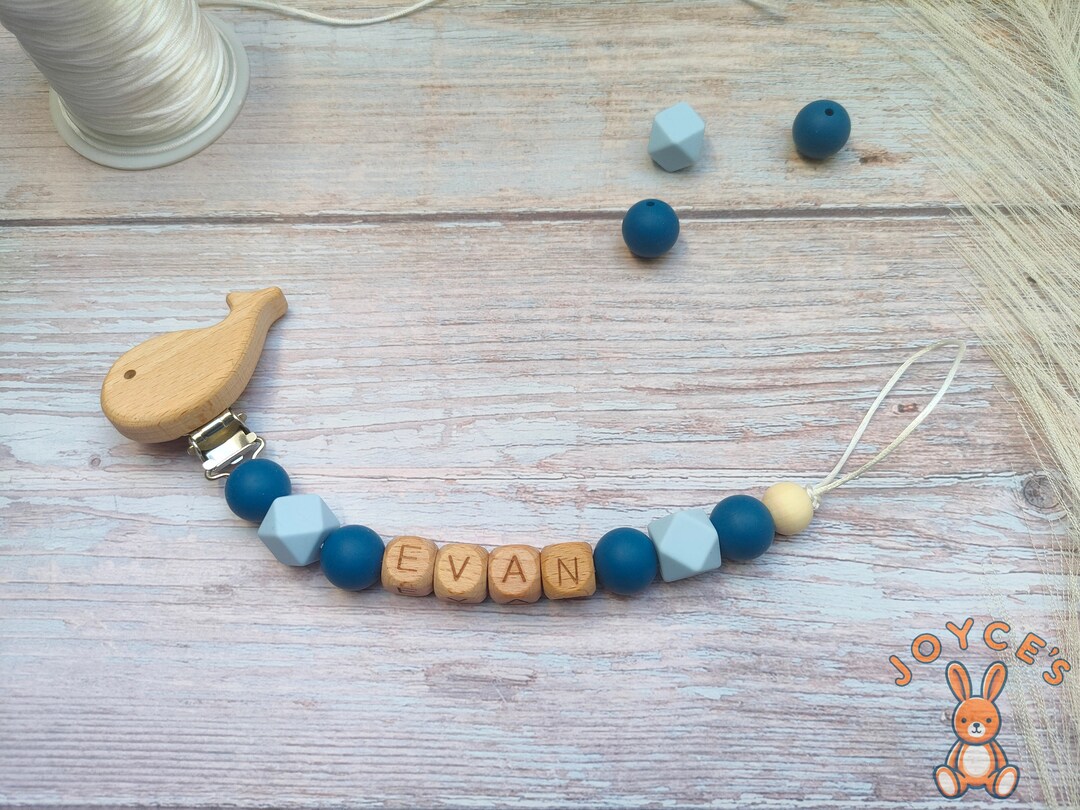 Personalized Blue Pacifier Clip 10 Clips to Choose From First Name ...