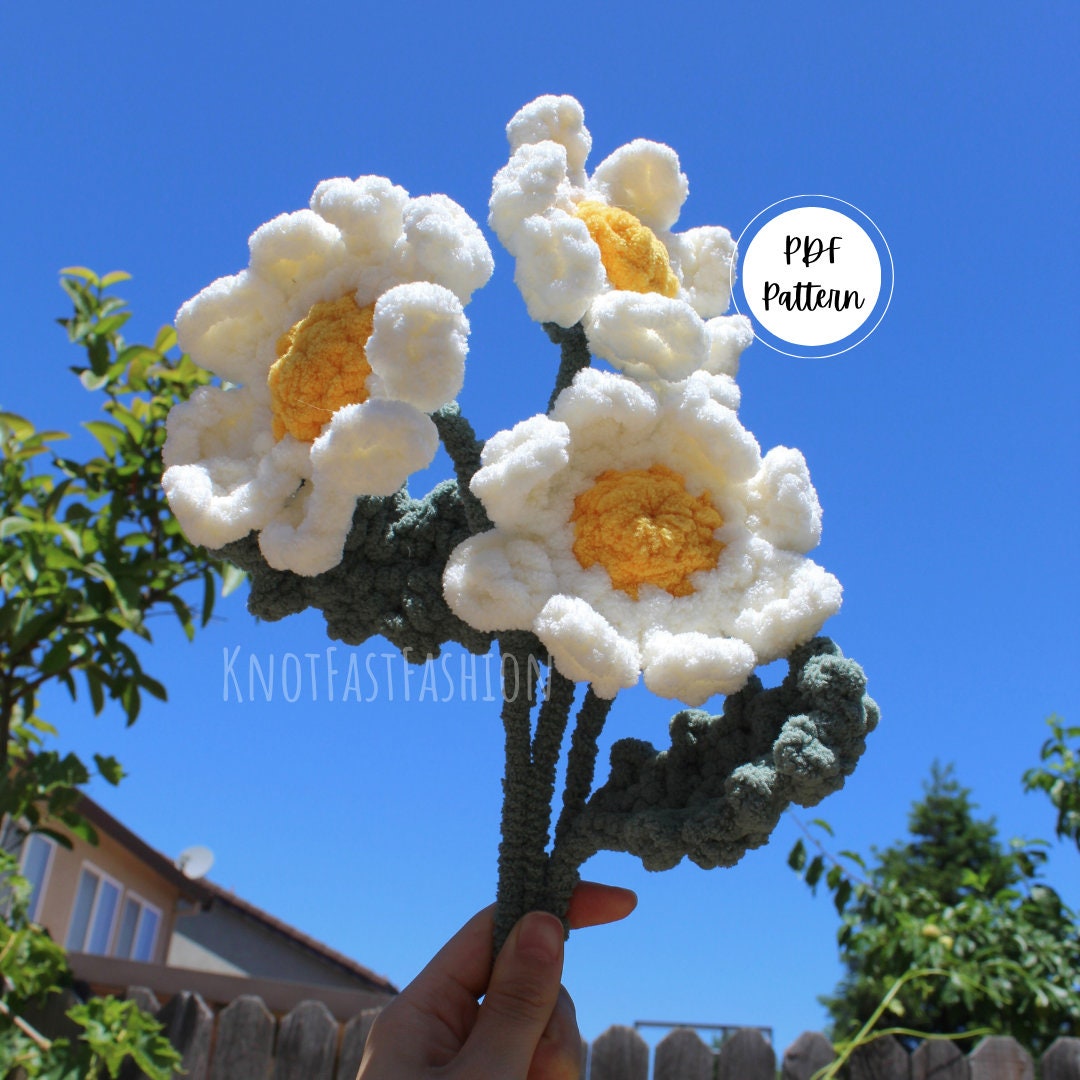 Fluffy Daisies PDF Written Crochet Pattern | Includes Charts for All ...