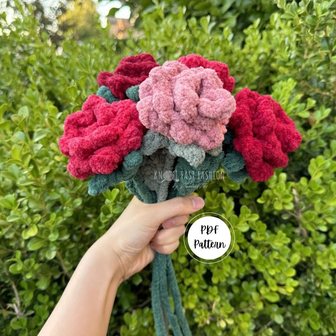 Fluffy Roses PDF Written Crochet Pattern | Includes Charts and Video ...