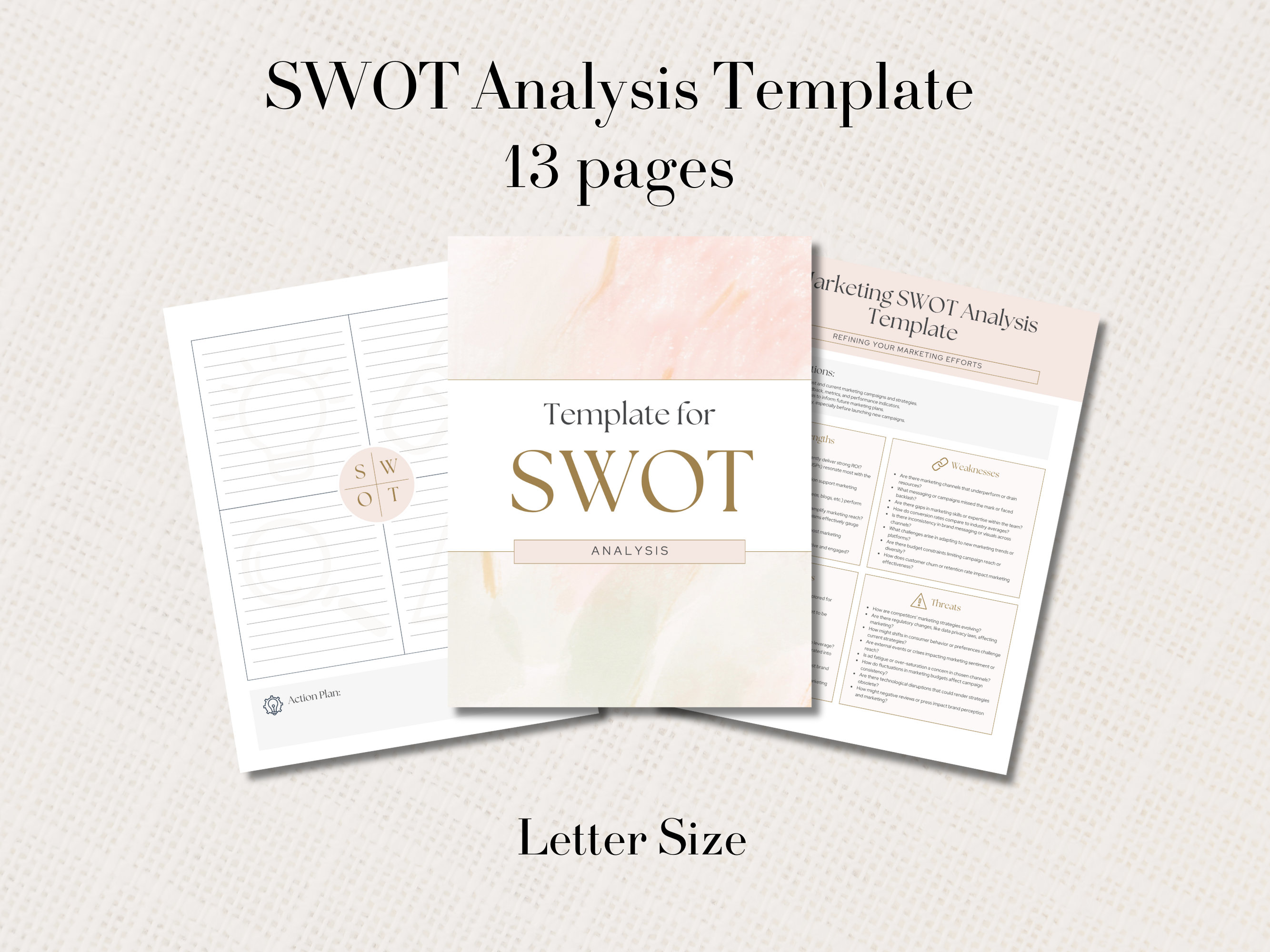 SWOT Analysis Template | Business Planning, Canva Template, Strengths ...