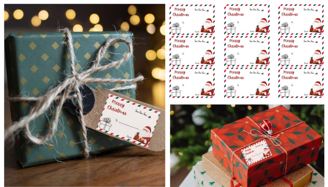 Printable Christmas Gift Labels, Christmas Present Labels, Name Tags ...