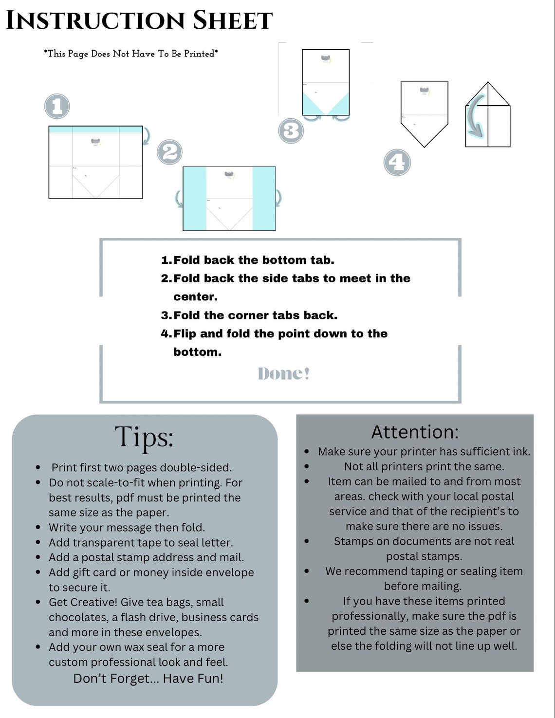 Valentines Day Card and Envelope in One - Etsy