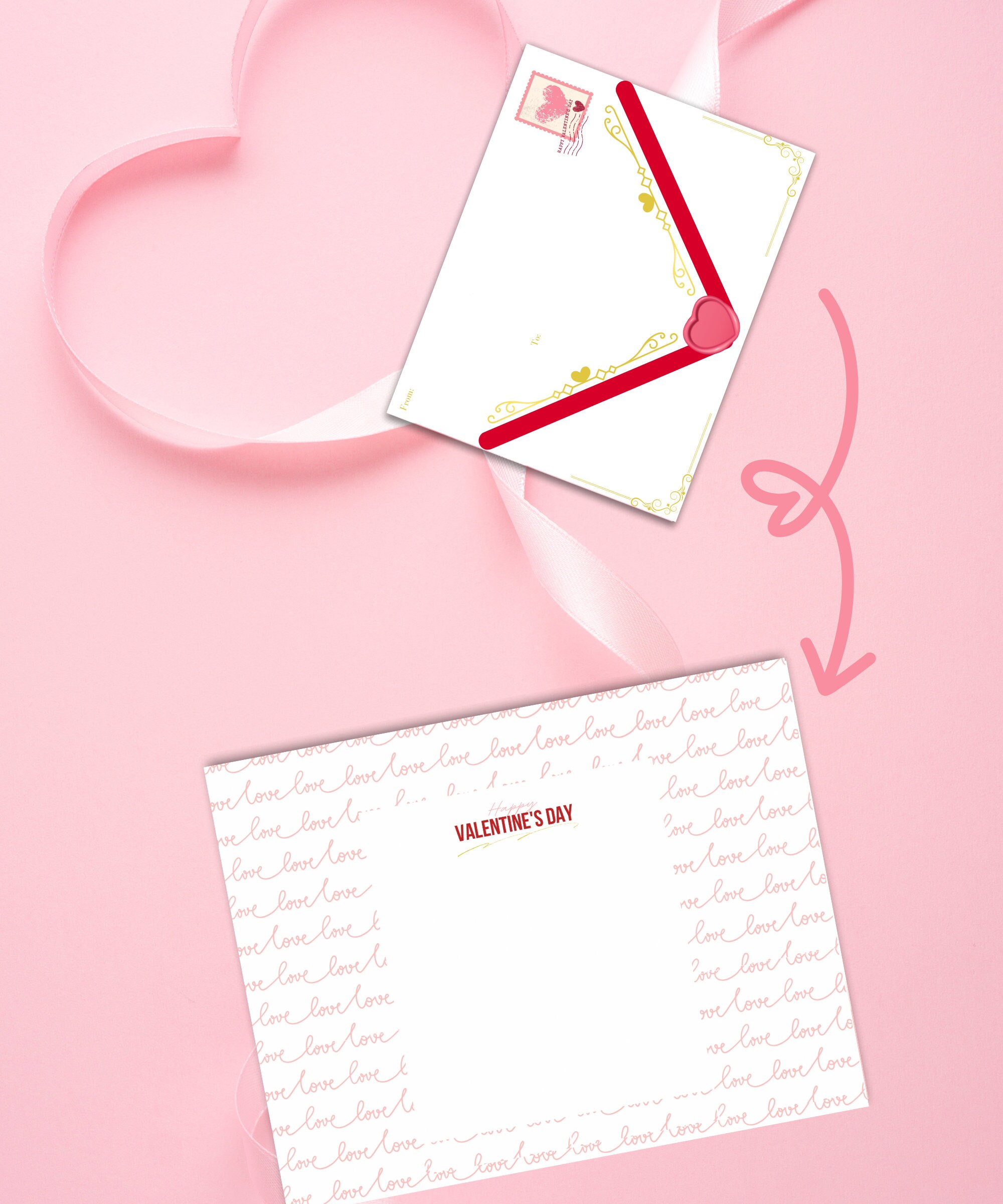 Valentines Day Card and Envelope in One - Etsy