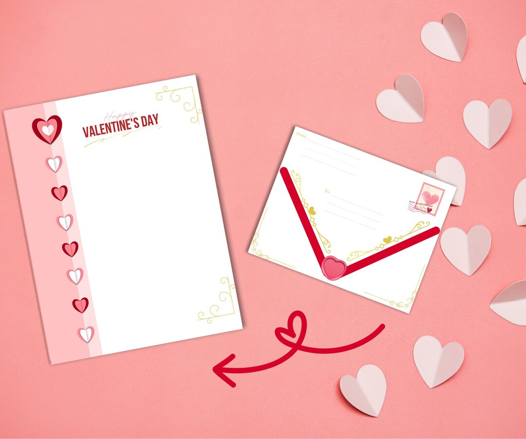 Printable Valentines Greeting Card Letter - Etsy