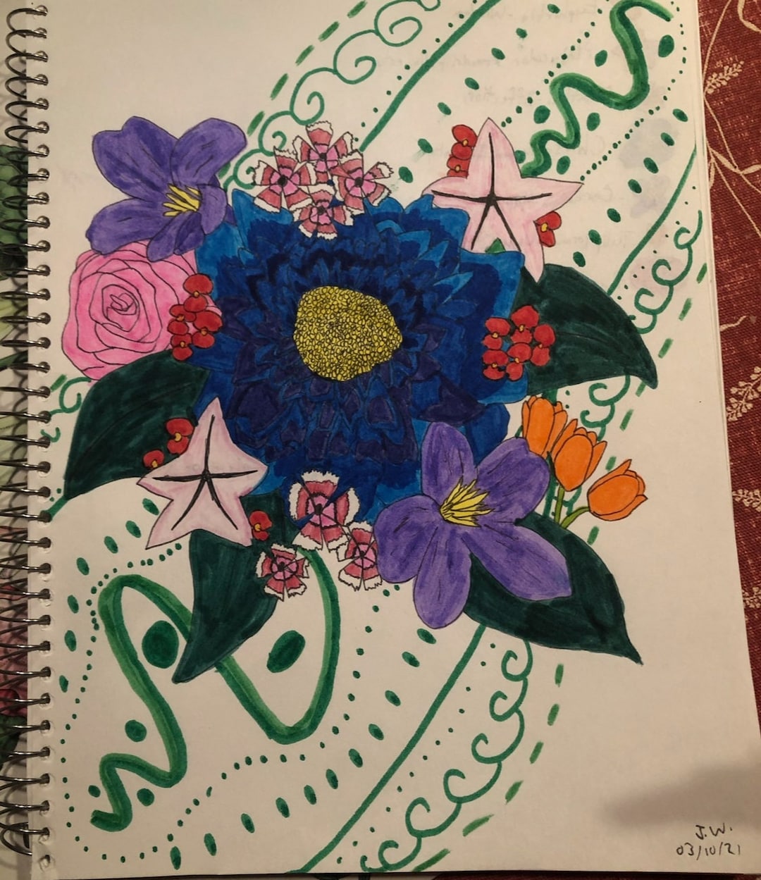 Custom Flower Drawings - Etsy