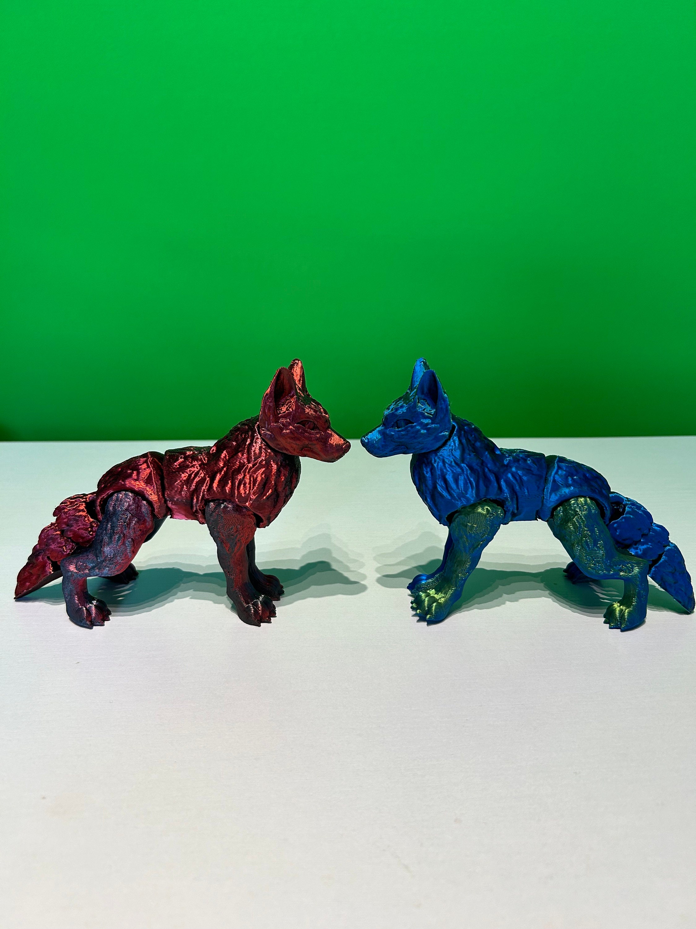 Articulated Wolf Figurine - Etsy