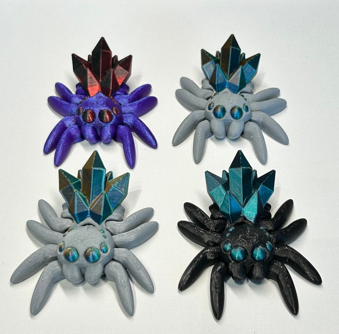 Articulated Crystal Fidget Spiders - 2 Pack - Etsy