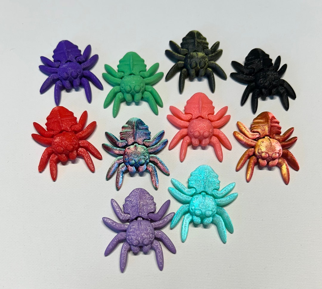10 Pack of Mini Mystery Articulated Spiders - Etsy