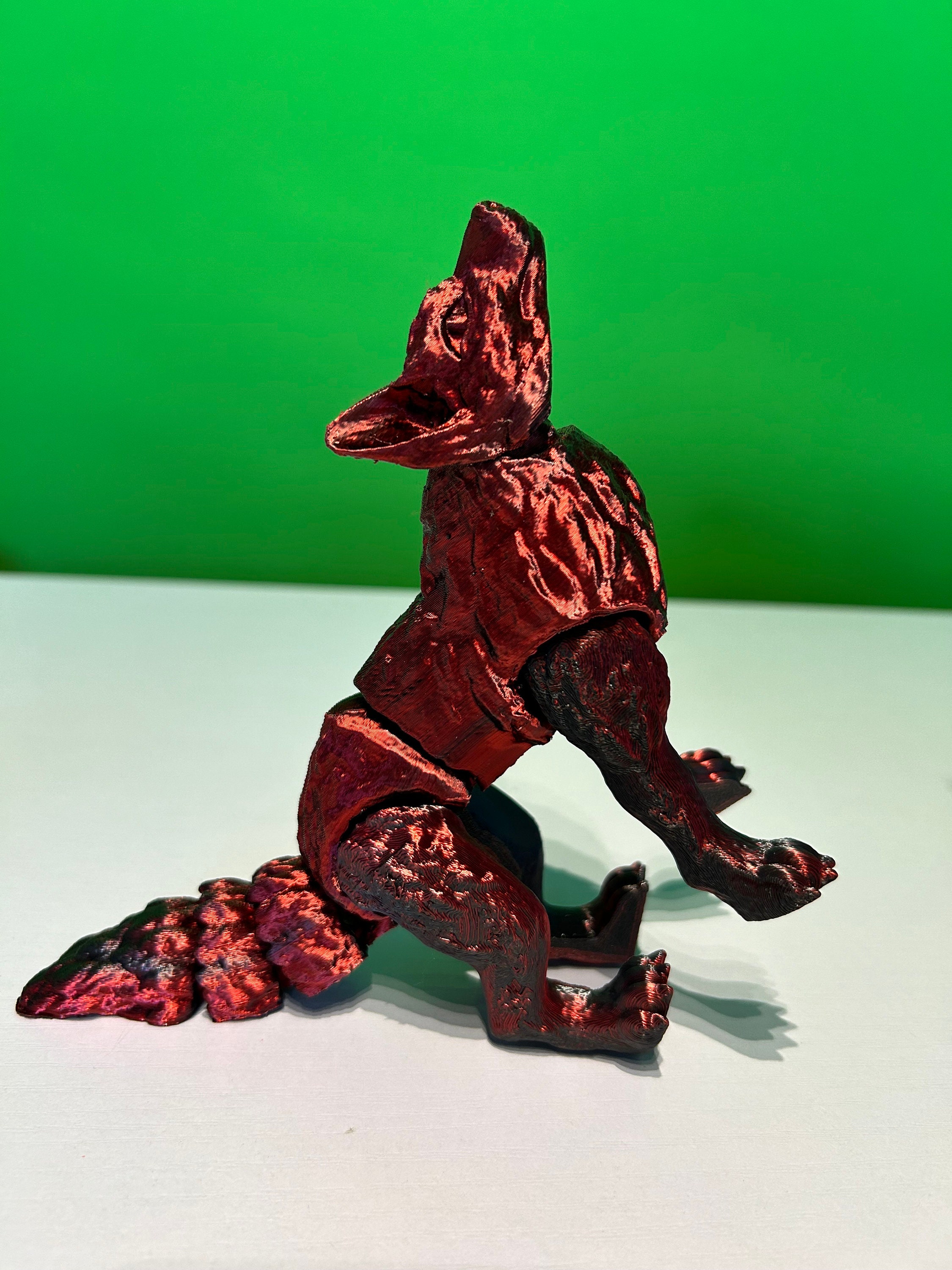 Articulated Wolf Figurine - Etsy