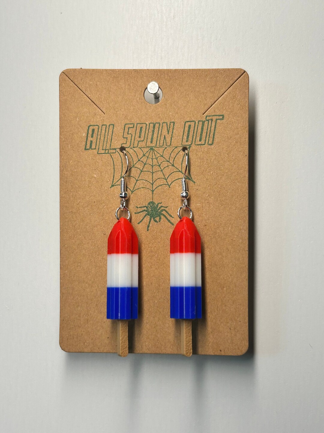 Fourth of July Bomb Pop / Rocket Pop Inspired Earrings - Etsy