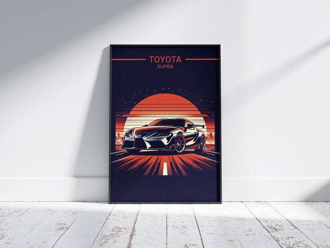 Toyota Supra Digital Download Poster Printable Car Poster Art Print ...